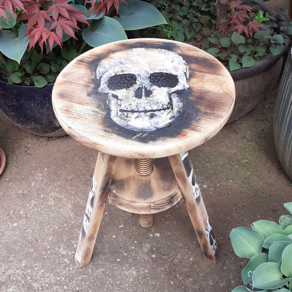 Painted Stool - Etsy UK