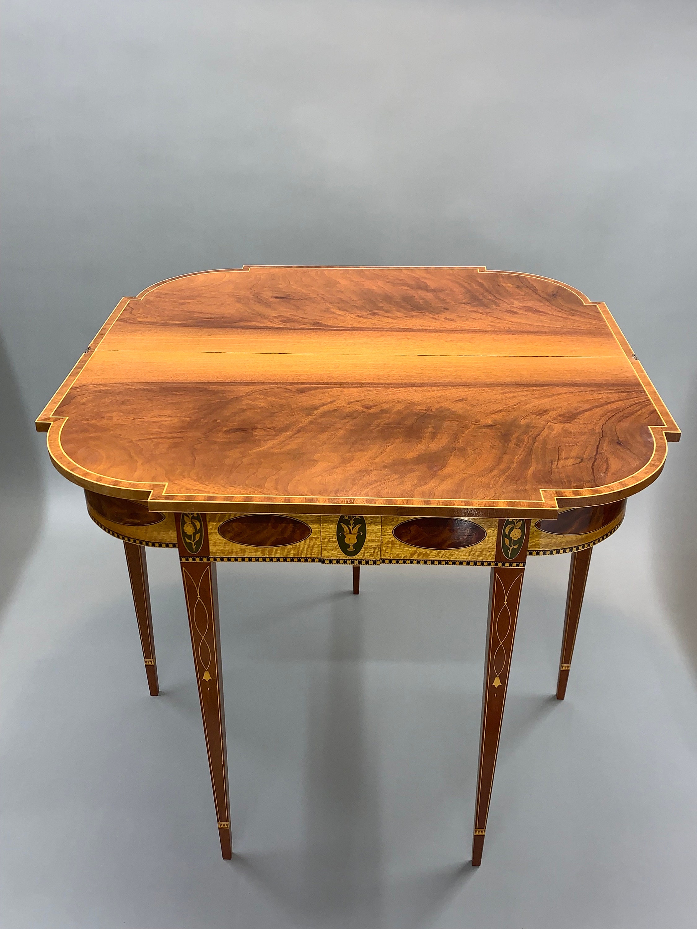 William Whitehead D Shaped Federal Card Table Reproduction - Etsy