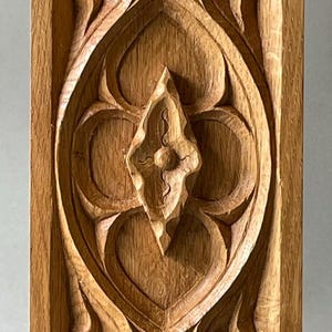 Carved Decorative Oak Panel - Etsy