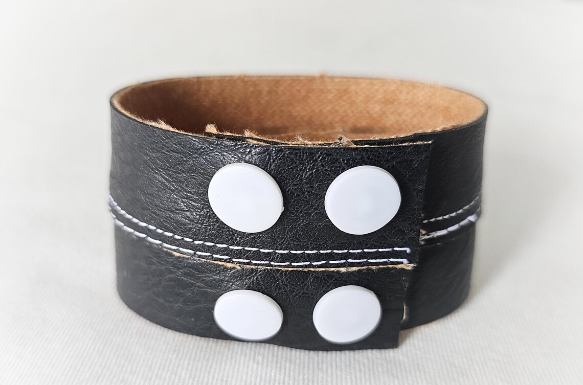 WHITE BLOOD CELLS Upcycled Black+ White Bracelet - Etsy