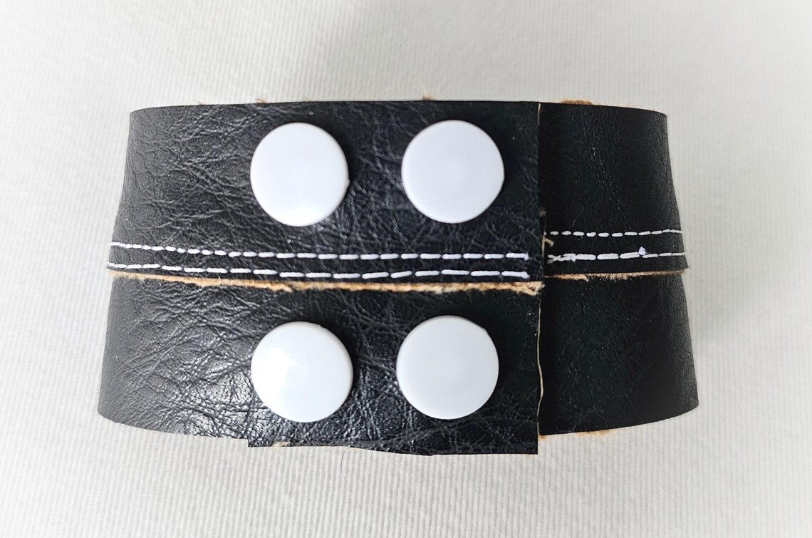 WHITE BLOOD CELLS Upcycled Black+ White Bracelet - Etsy