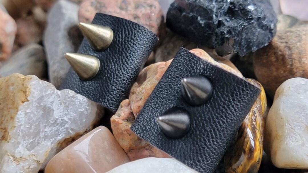 CURSED ARROWS Metal Spiked Vegan Leather Cork Unisex Punk - Etsy