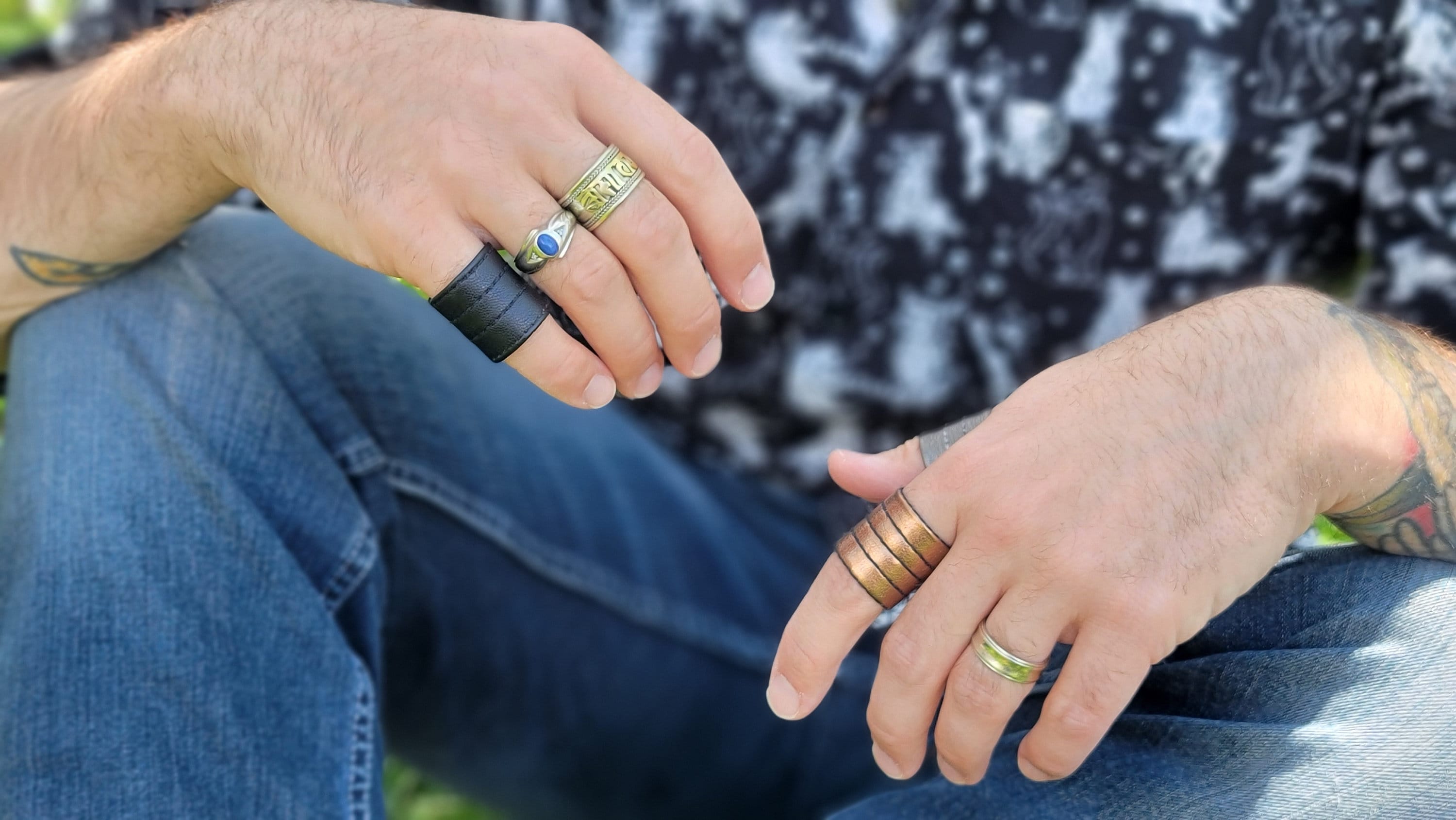 BAD BOYFRIEND Black Vegan Leather Unisex Statement Ring | Etsy Canada