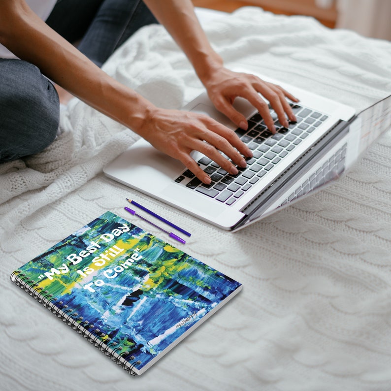 Abstract Spiral Notebook, Inspirational Quote Journal, Abstract Art ...