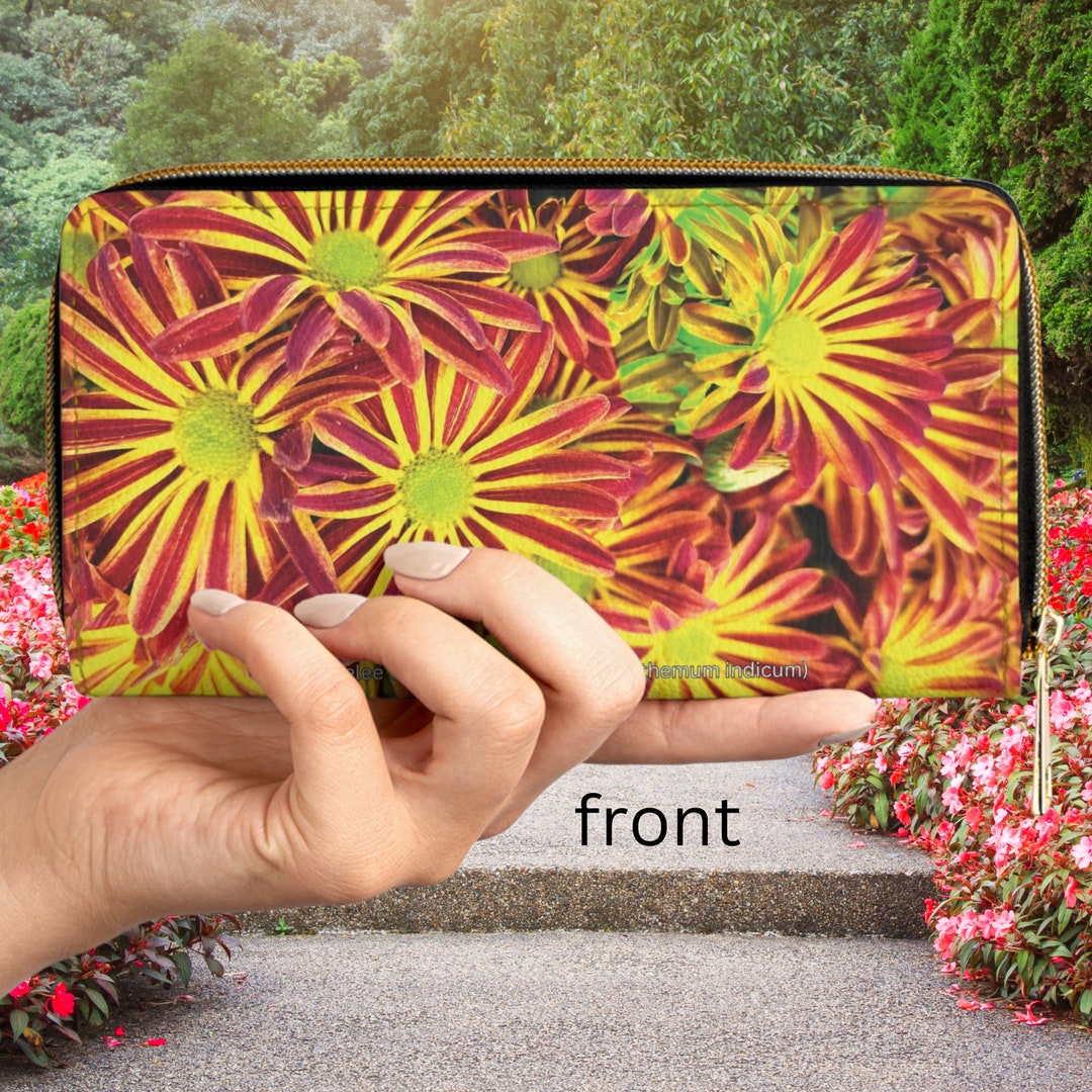 Point Pelee Chrysanthemum Zipper Wallet, Flower Wallet Gift for Her ...
