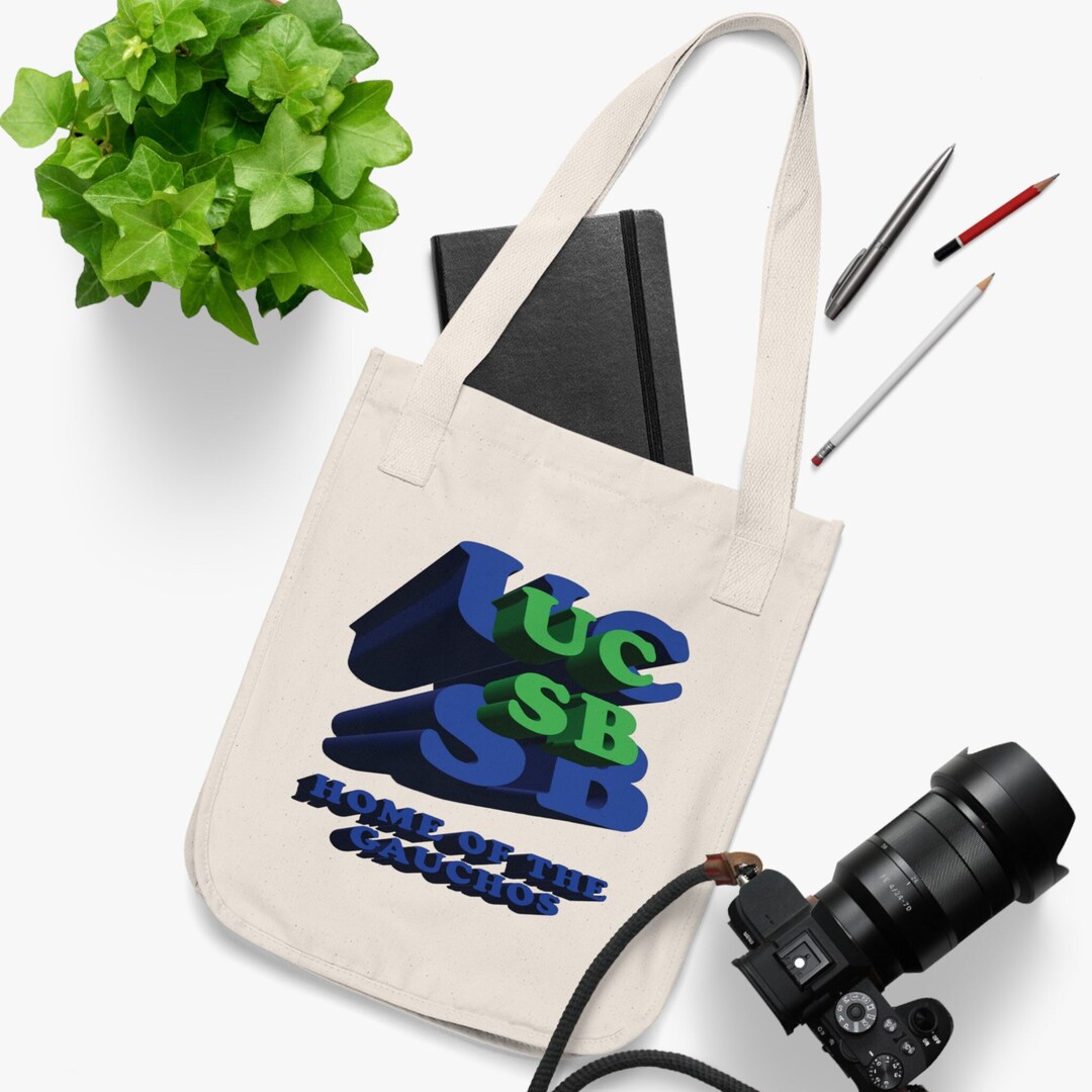 UCSB Gauchos Organic Tote Bag, UCSB School Colors Bag, Santa Barbara ...