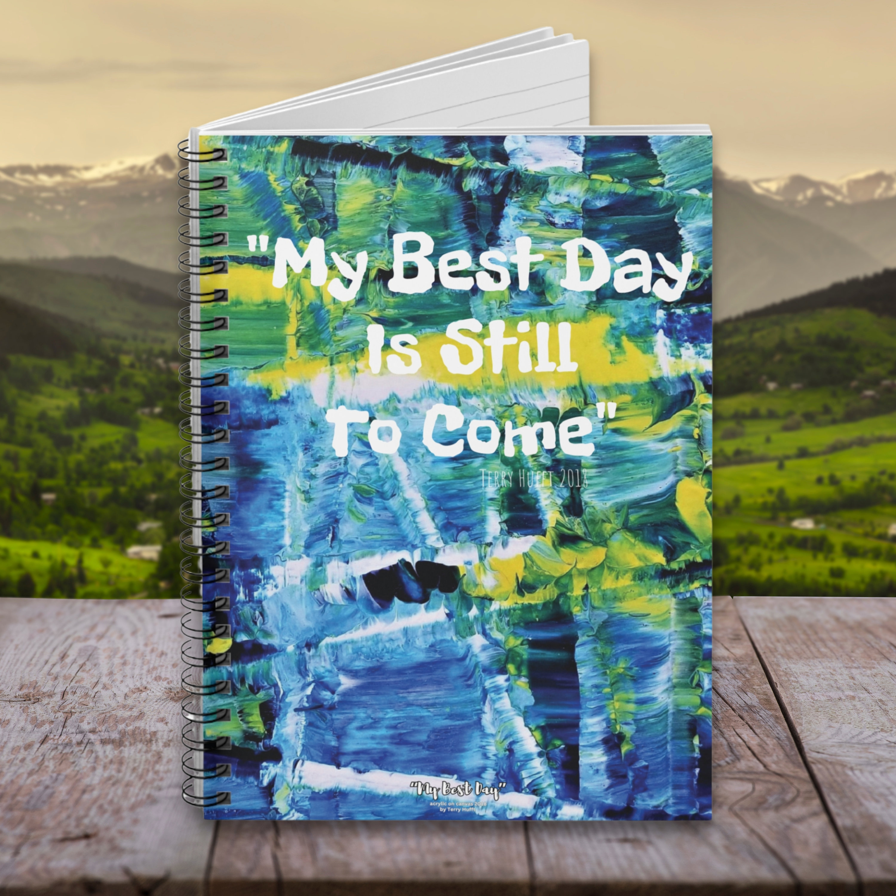 Abstract Spiral Notebook, Inspirational Quote Journal, Abstract Art ...