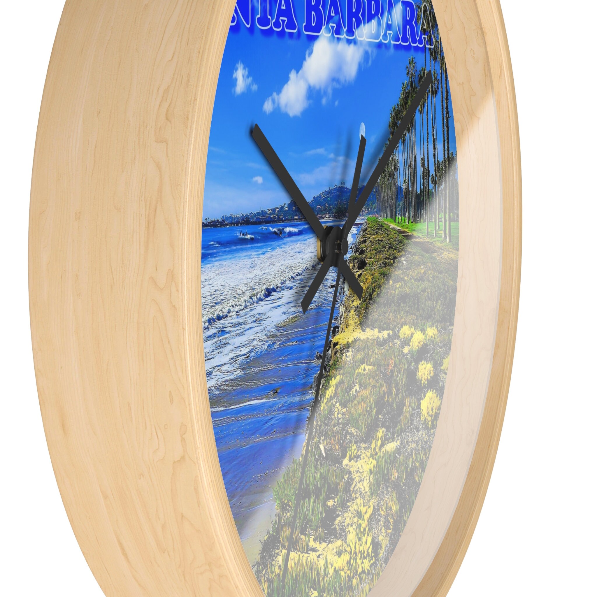 Santa Barbara Beach Wall Clock, Beach Home Decor, Housewarming Gift ...
