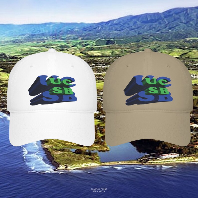 U C Santa Barbara Cap, UCSB Design Low Profile Dad Cap, Santa Barbara ...