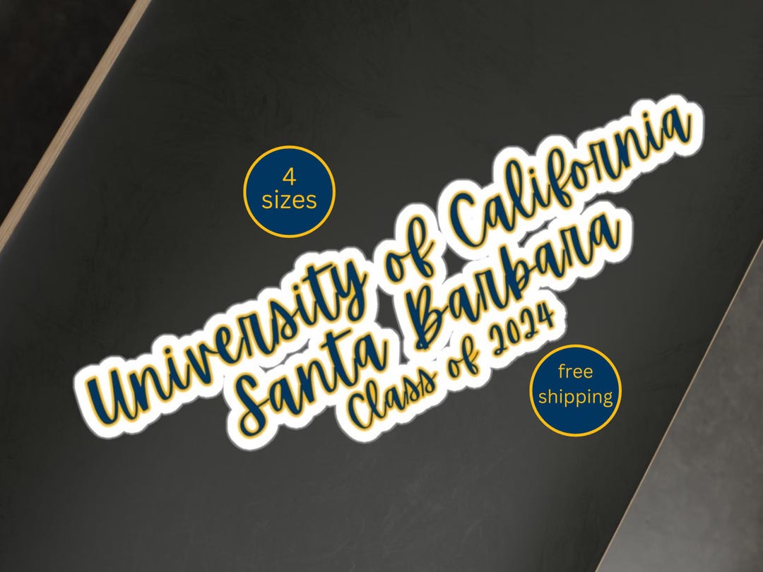 UCSB Kiss-cut Decal, Custom class Of Back to School Gift for UCSB ...