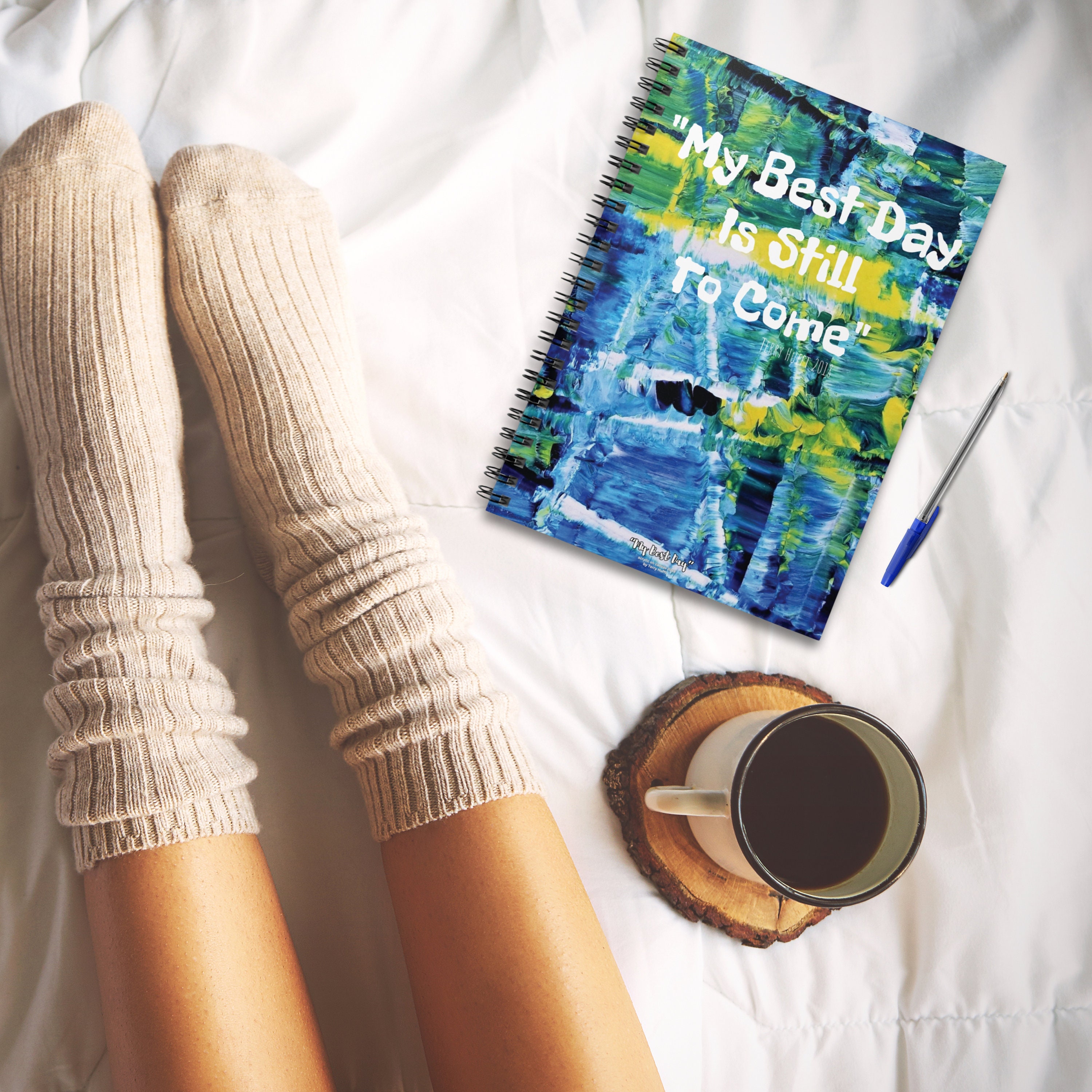 Abstract Spiral Notebook, Inspirational Quote Journal, Abstract Art ...