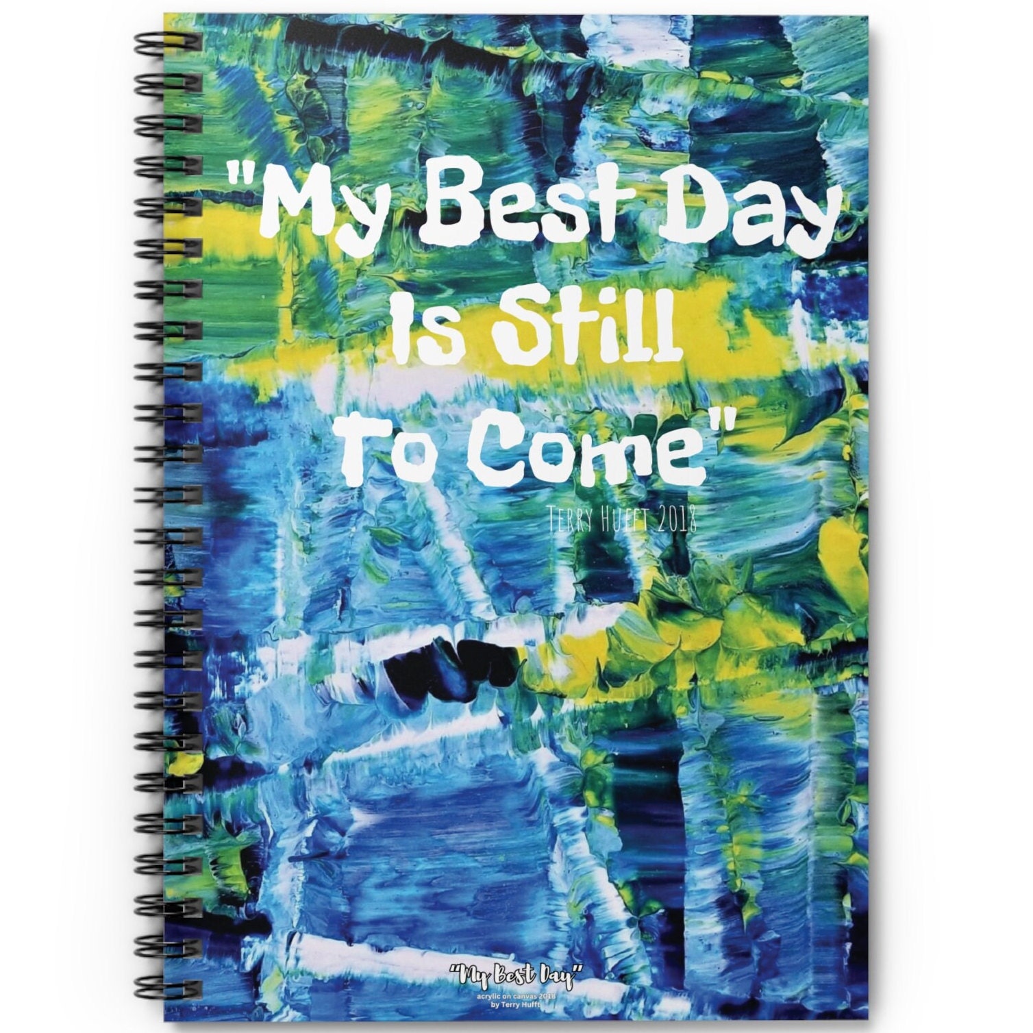 Abstract Spiral Notebook, Inspirational Quote Journal, Abstract Art ...