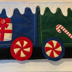 Christmas Train Banner Felt Train Wall Hanging With Holiday Decorations ...