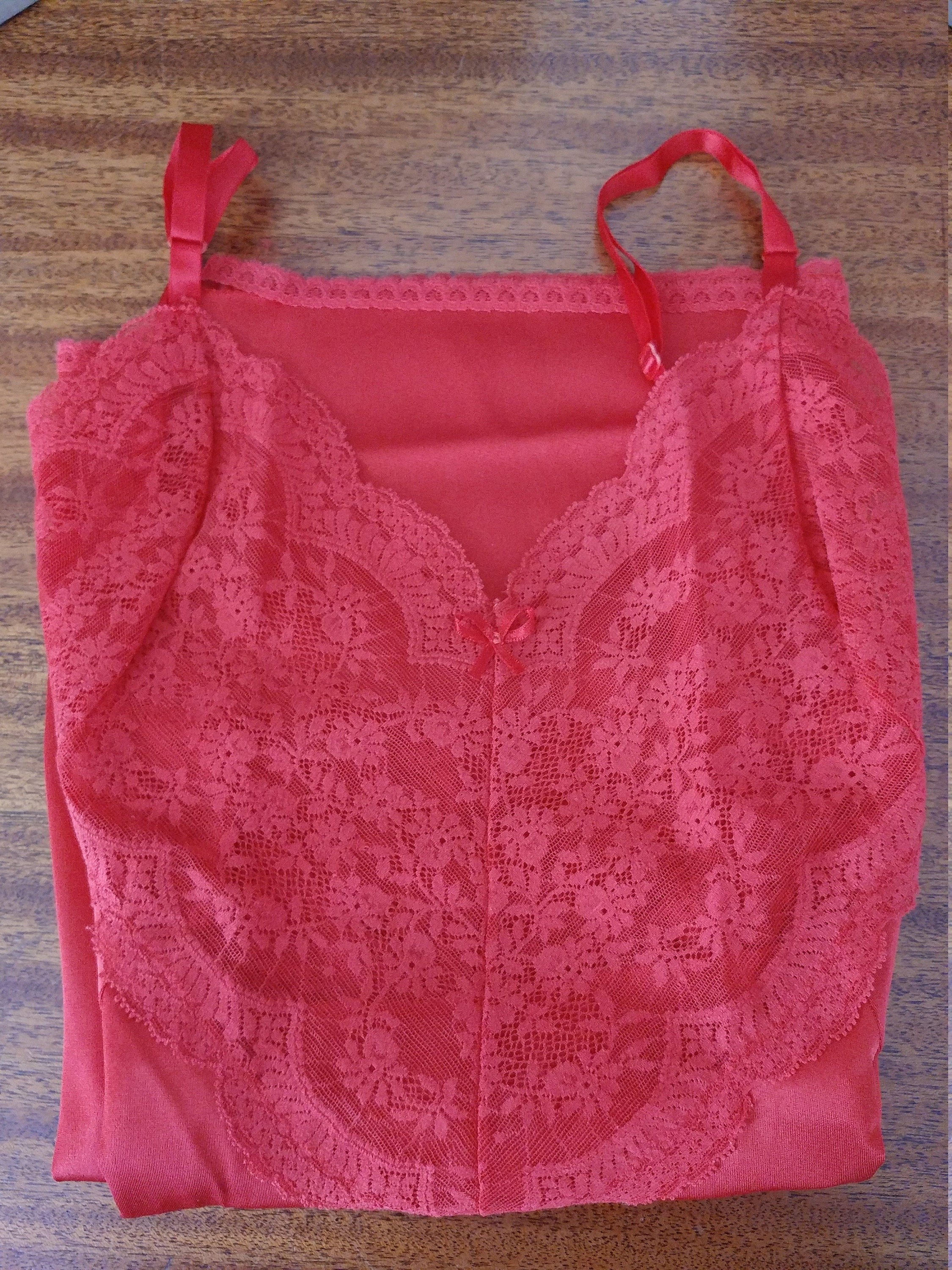 Vintage Slip Lace v Shaped Bodice Brilliant Red - Etsy