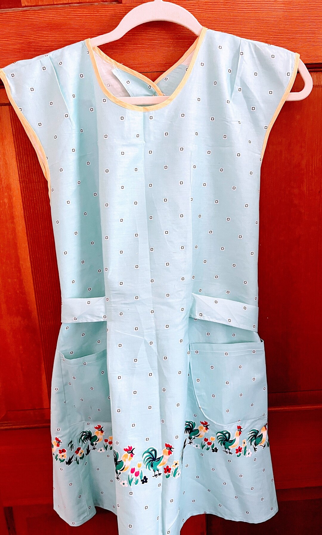 Vintage Apron- Rooster - Full Apron With Pockets - Etsy