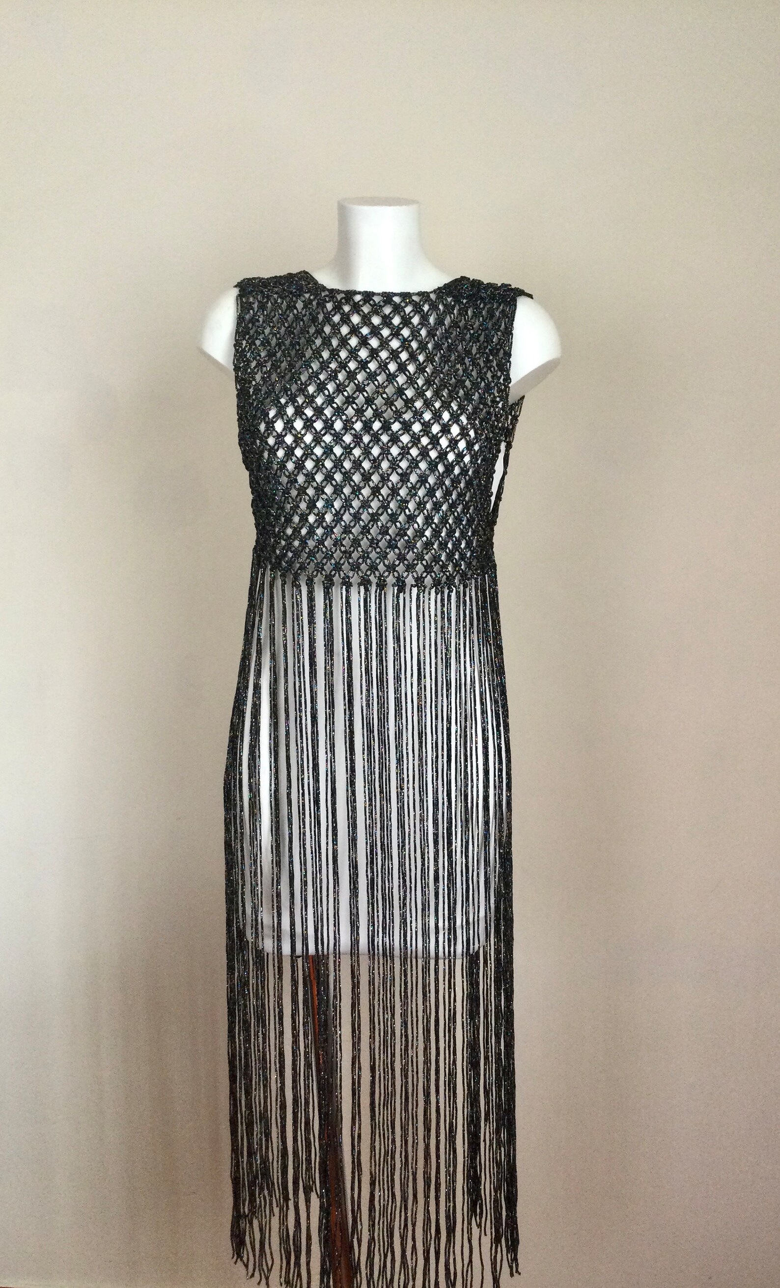Lurex Macrame Fringe Vest/ Music Festival Top/ Boho Style Vest/ Gift ...