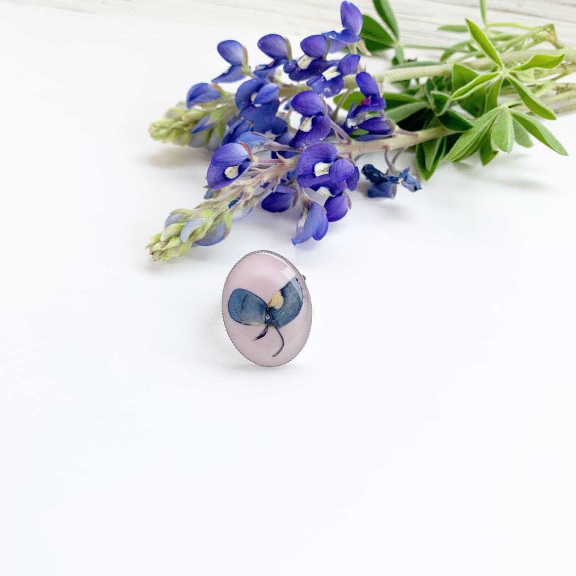 Bluebonnet Jewelry Texas Bluebonnet Ring Texas Wildflowers | Etsy