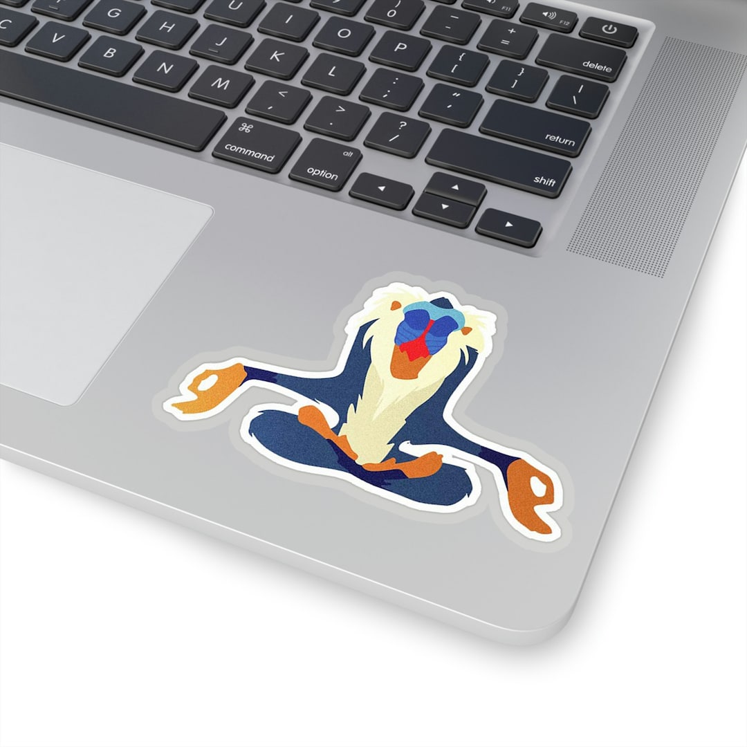 Rafiki Meditating Laptop Sticker - Etsy