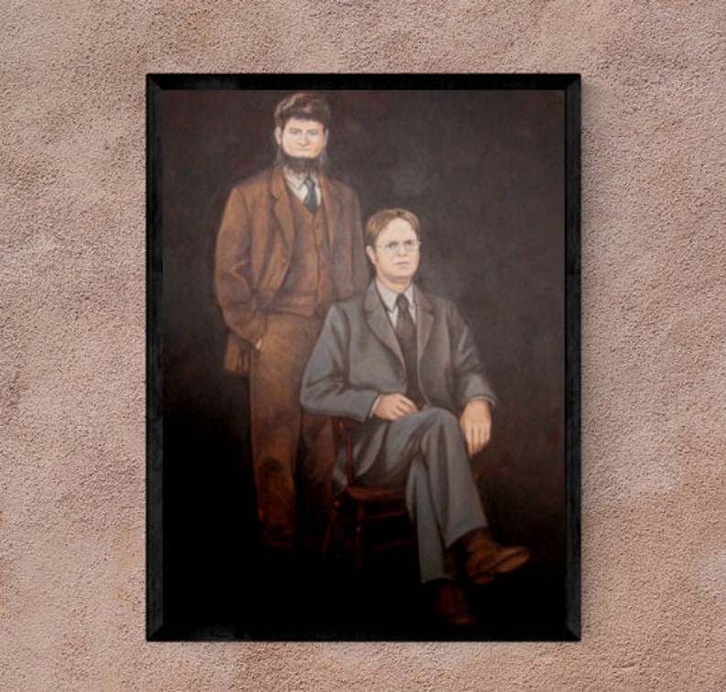 The Office Poster - Portrait of Dwight Schrute and Mose Schrute - 12x18 ...