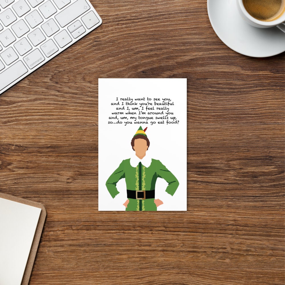 Elf Postcard - Buddy the Elf - Christmas Card - Will Ferrell - Etsy