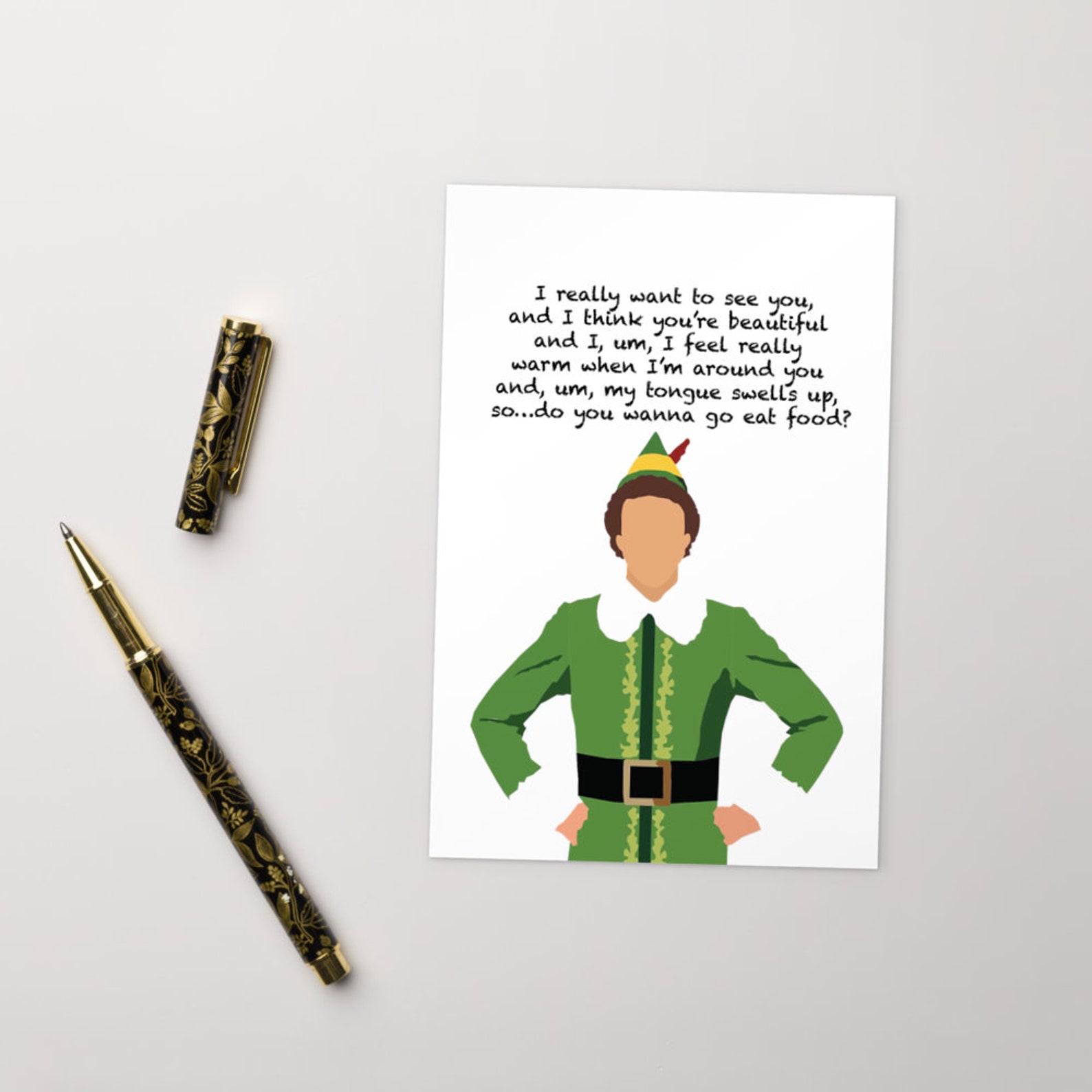 Elf Postcard - Buddy the Elf - Christmas Card - Will Ferrell - Etsy