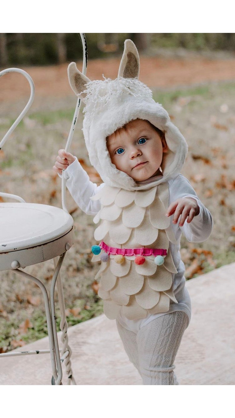 Baby Halloween Llama Costume Outfit With a Headband Baby Llama Costume ...
