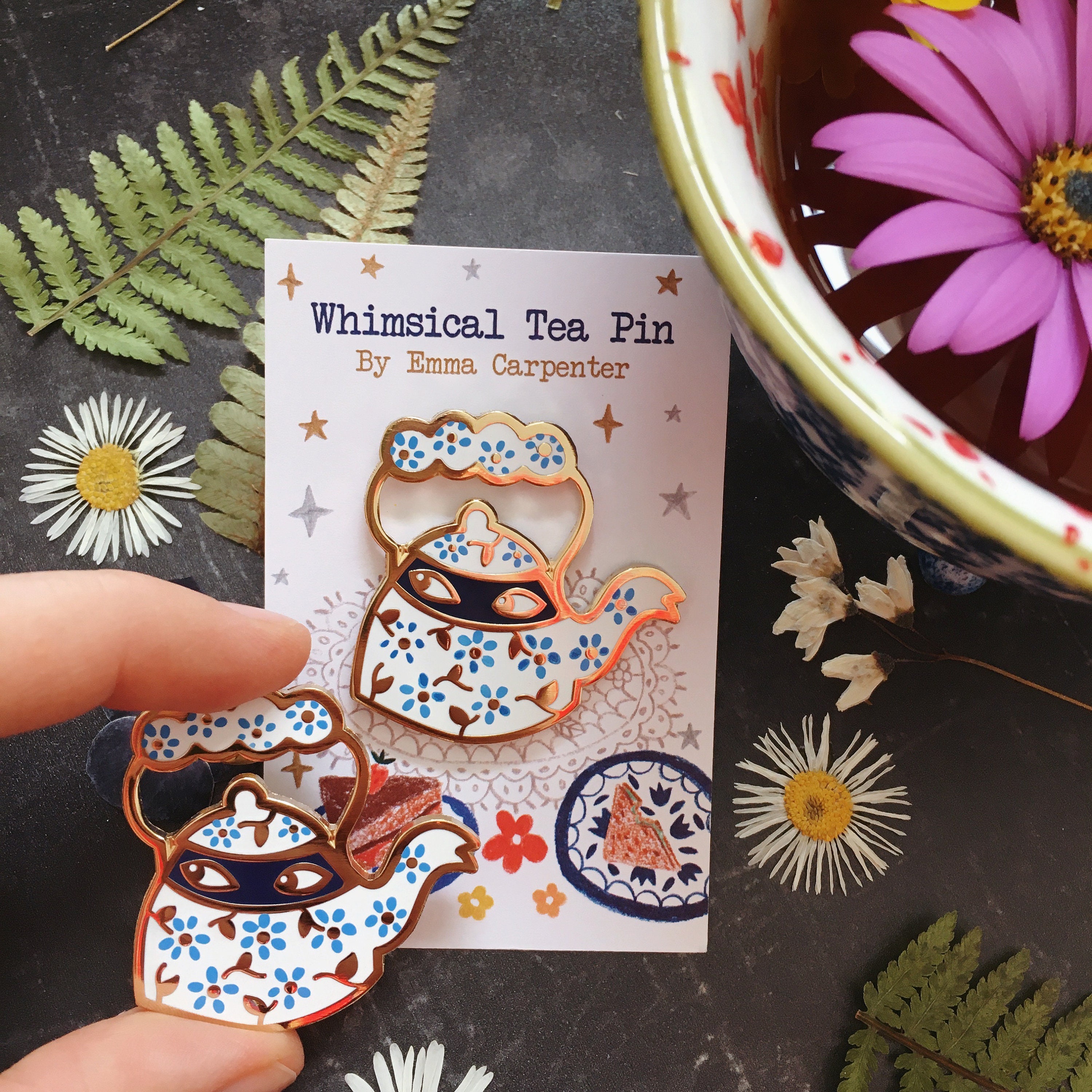 Magical Teapot Enamel Pin / Whimsical Tea Pin / Tea Brooch / | Etsy