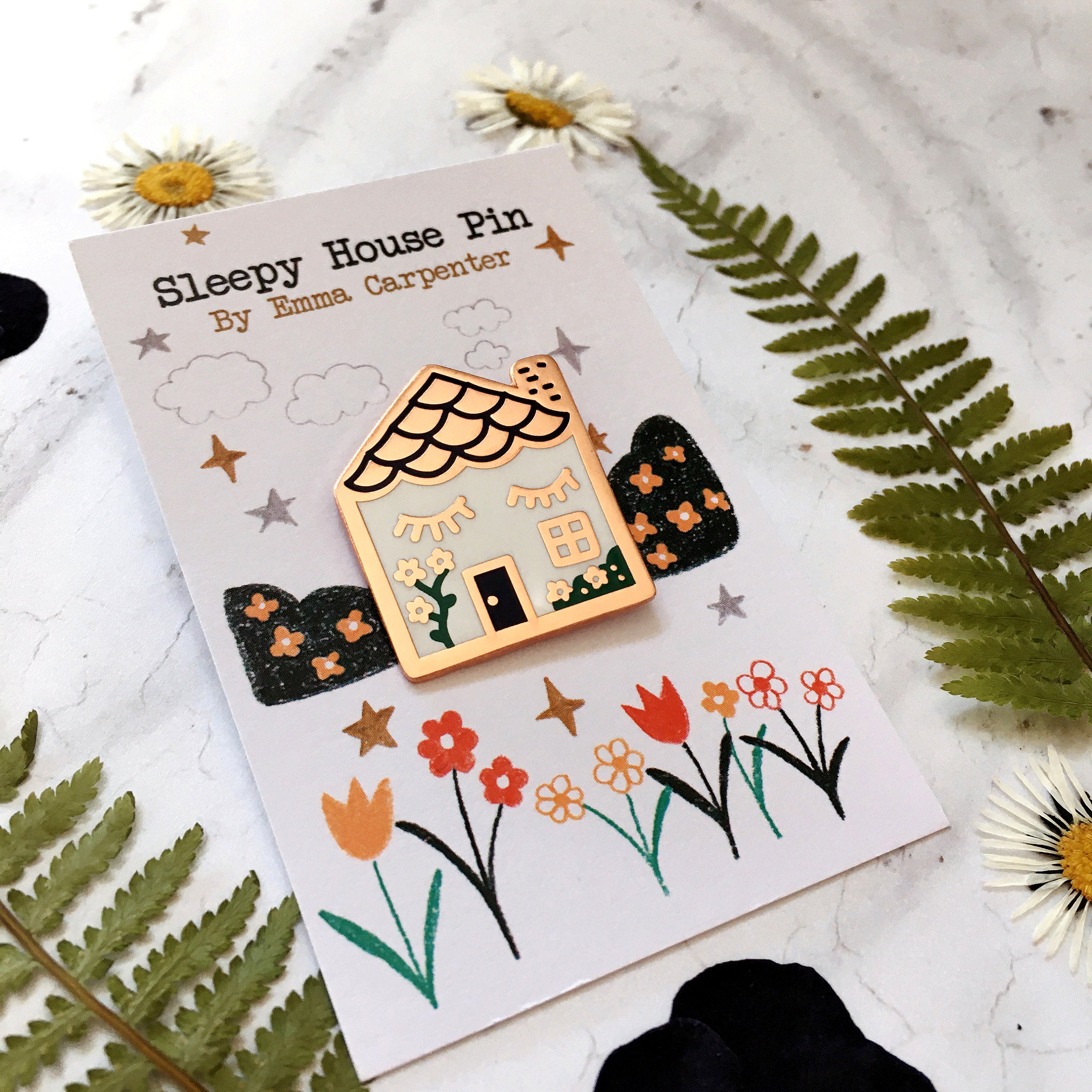Sleepy House Enamel Pin / Cute House Pin / New Home Gift / | Etsy