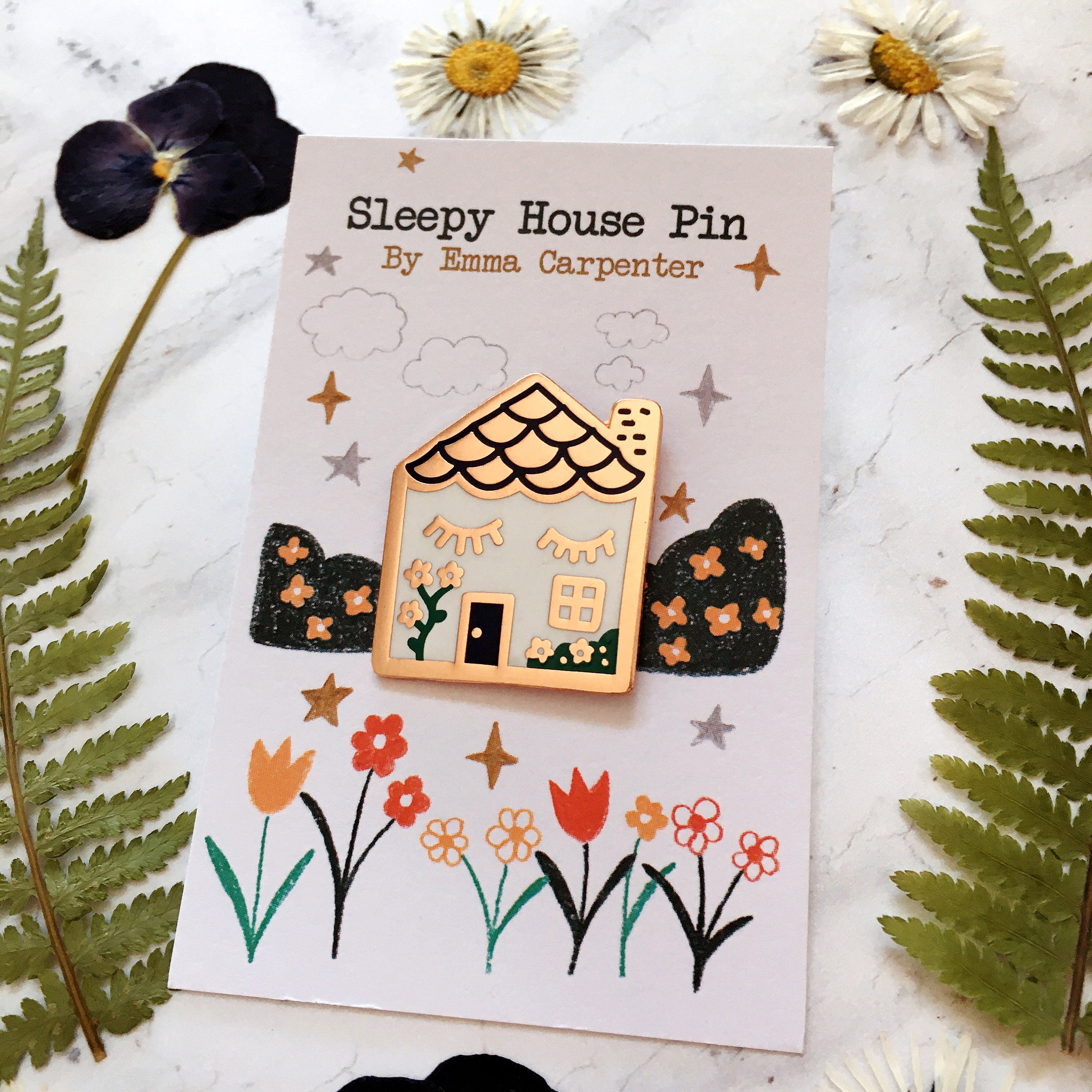 Sleepy House Enamel Pin / Cute House Pin / New Home Gift / | Etsy