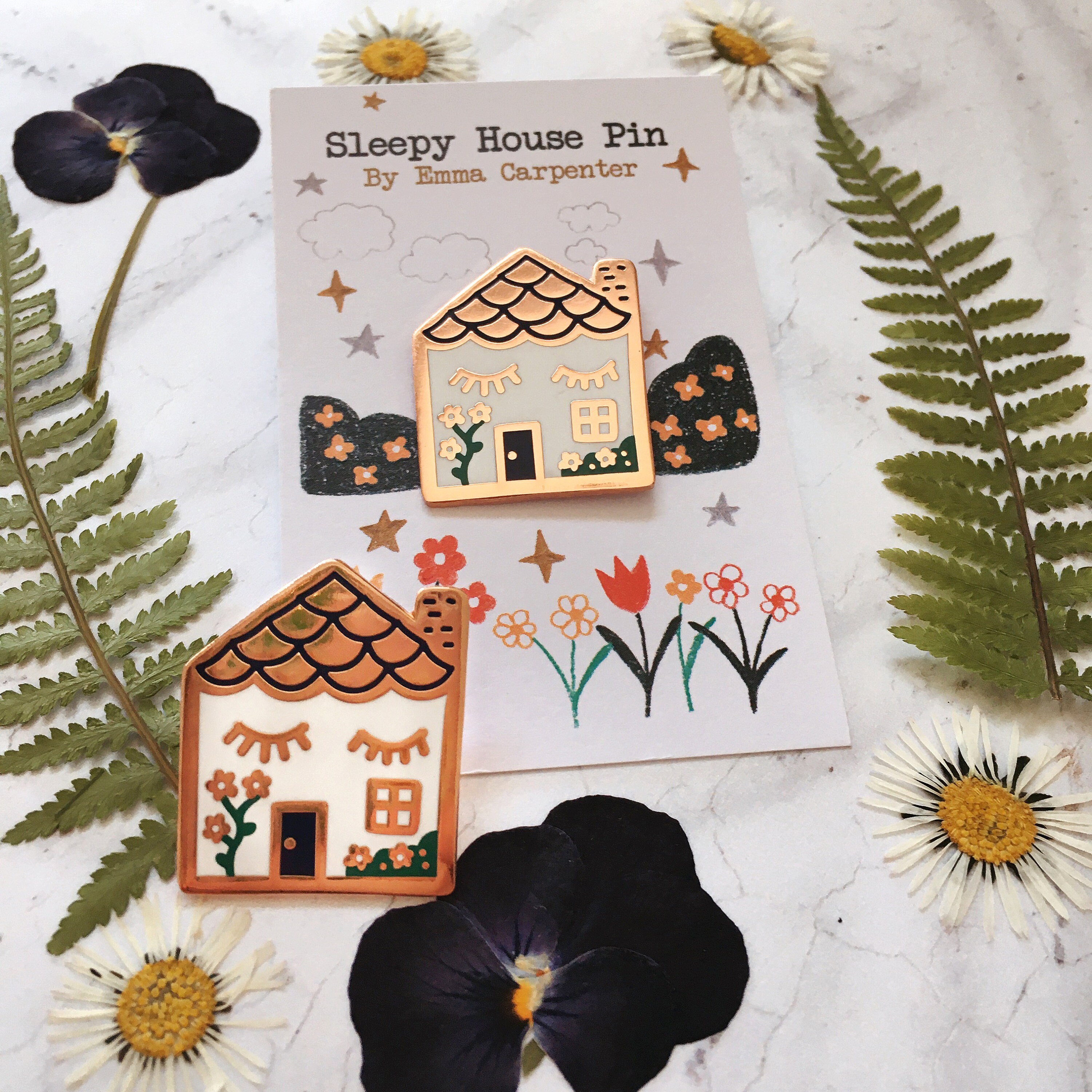 Sleepy House Enamel Pin / Cute House Pin / New Home Gift / | Etsy