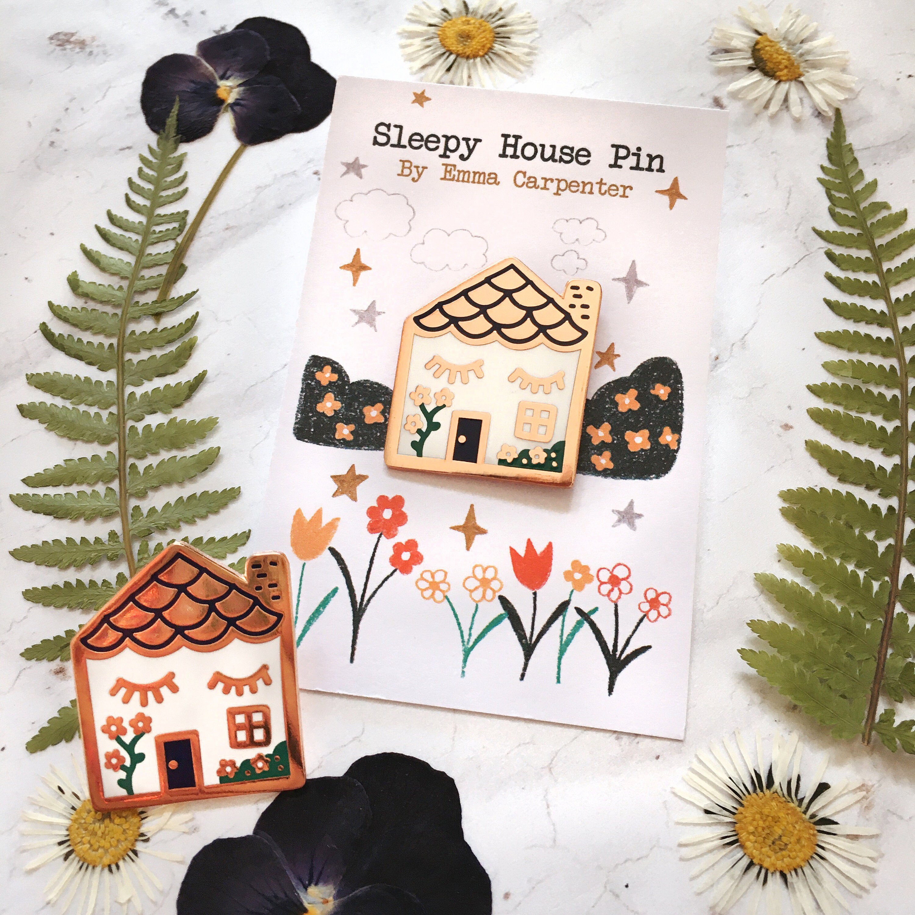 Sleepy House Enamel Pin / Cute House Pin / New Home Gift / | Etsy