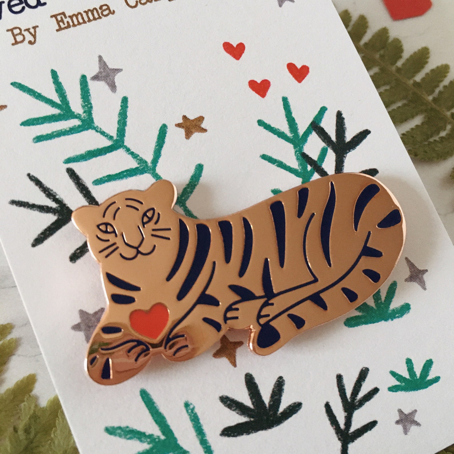 Loved up Tiger Pin / Tiger Enamel Pin / Big Cat / Valentines | Etsy