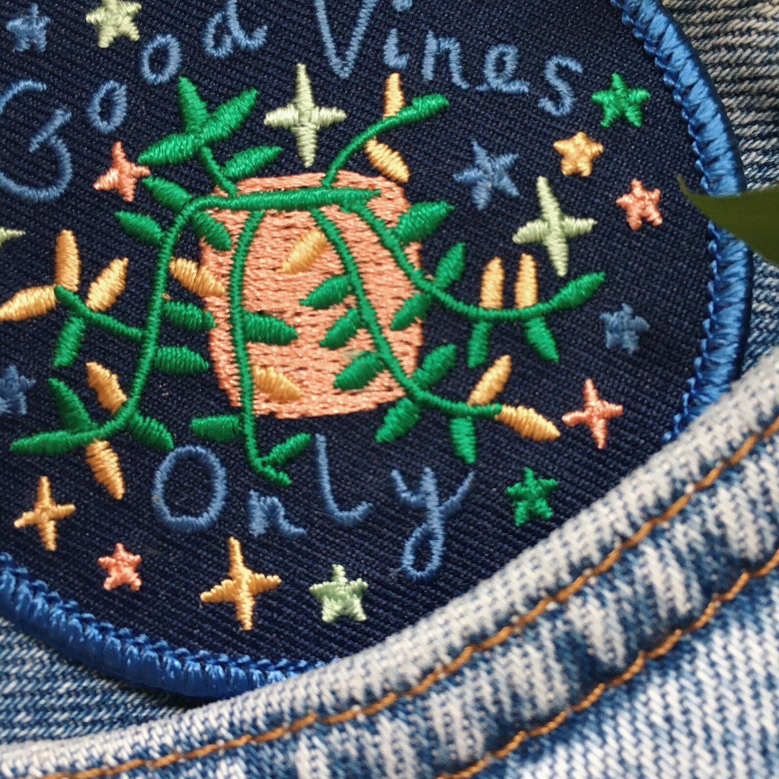Good Vines Only / Positive Plant Patch / Embroidered Patches / - Etsy
