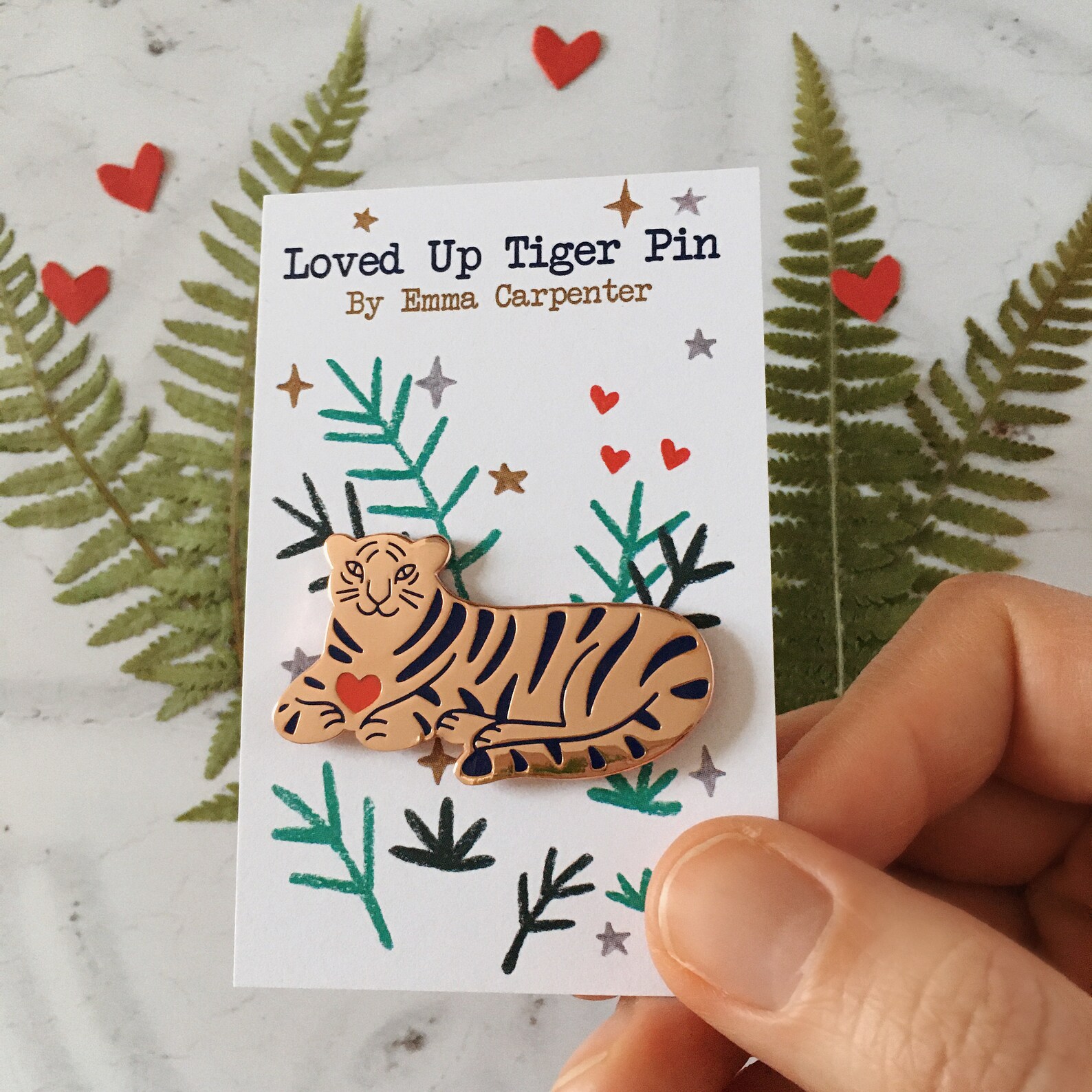 Loved up Tiger Pin / Tiger Enamel Pin / Big Cat / Valentines | Etsy