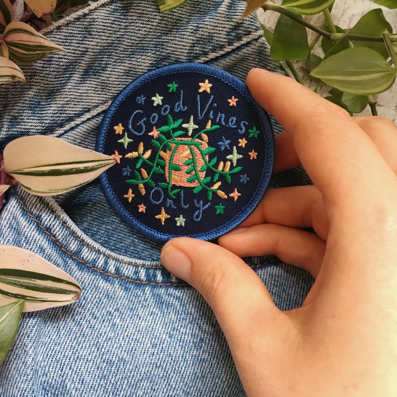 Good Vines Only / Positive Plant Patch / Embroidered Patches / | Etsy