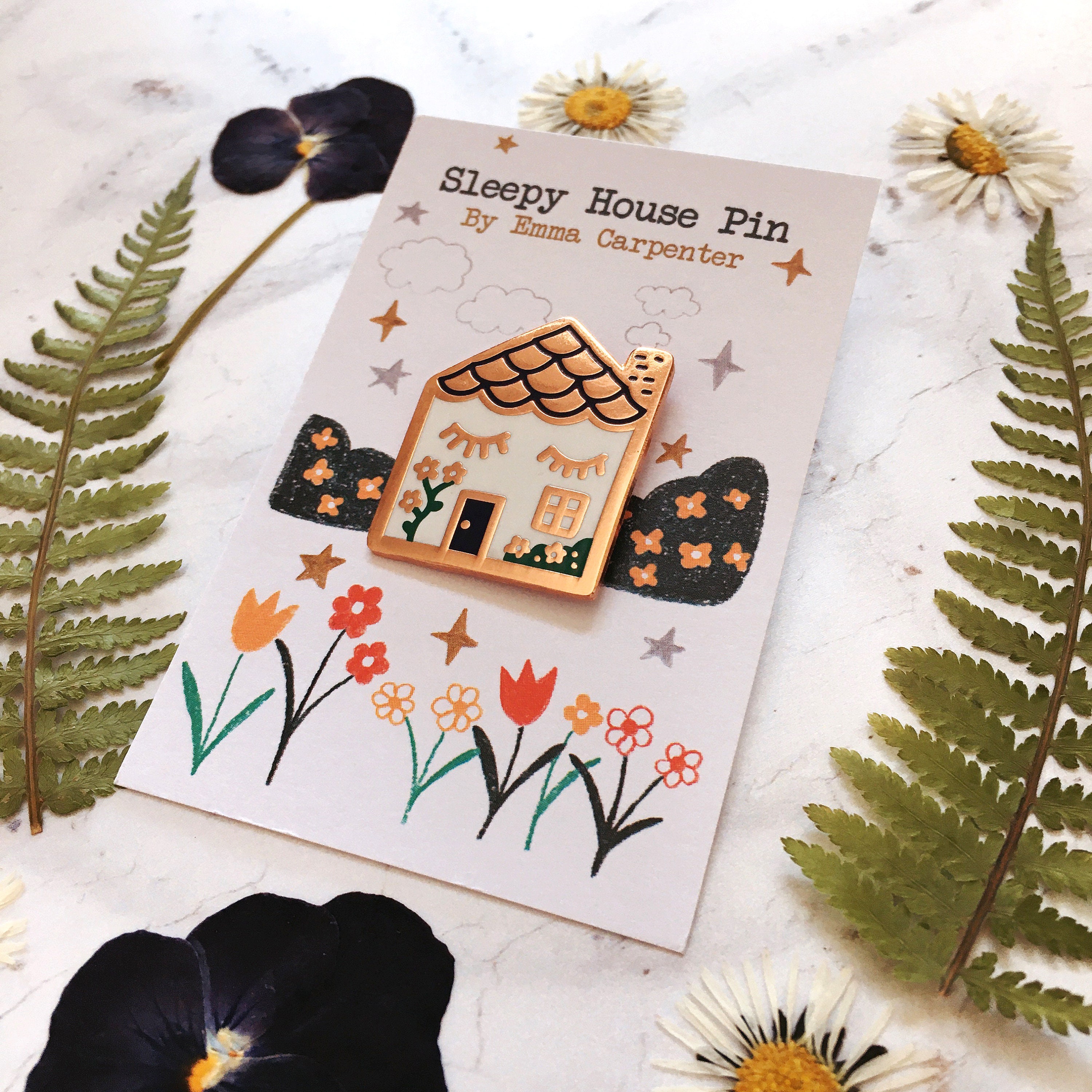 Sleepy House Enamel Pin / Cute House Pin / New Home Gift / | Etsy