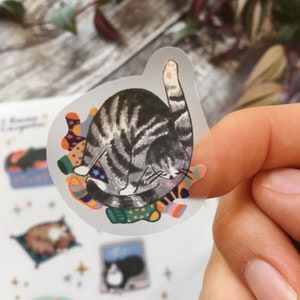 Cats Sitting on Things Sticker Sheet / Cat Stickers / Cat Sticker Sheet ...