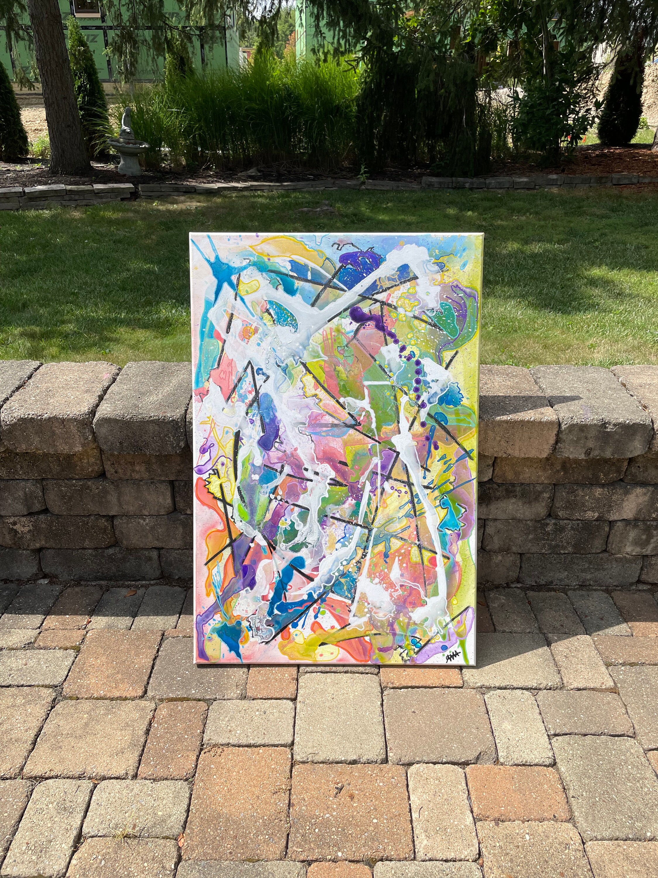 Original Abstract Painting “hiding Place” | Expressionist Acrylic on ...