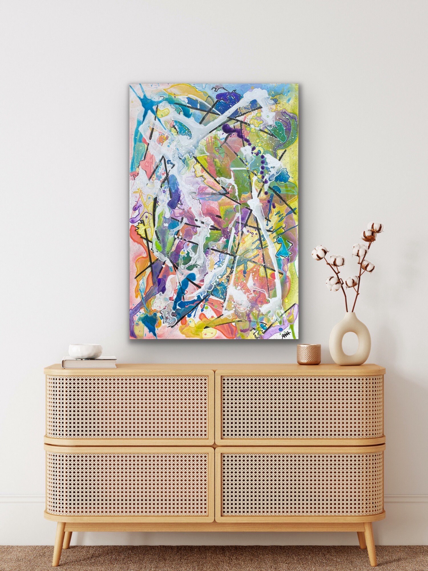 Original Abstract Painting “hiding Place” | Expressionist Acrylic on ...