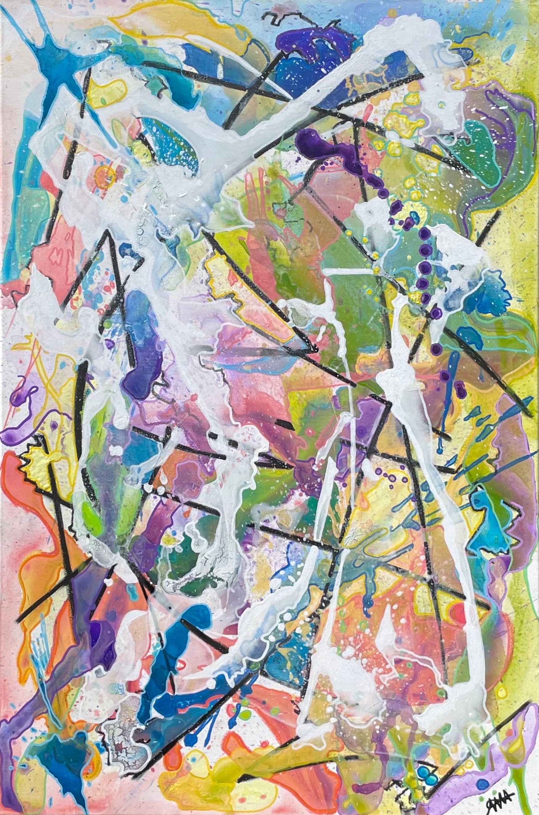 Original Abstract Painting “hiding Place” | Expressionist Acrylic on ...
