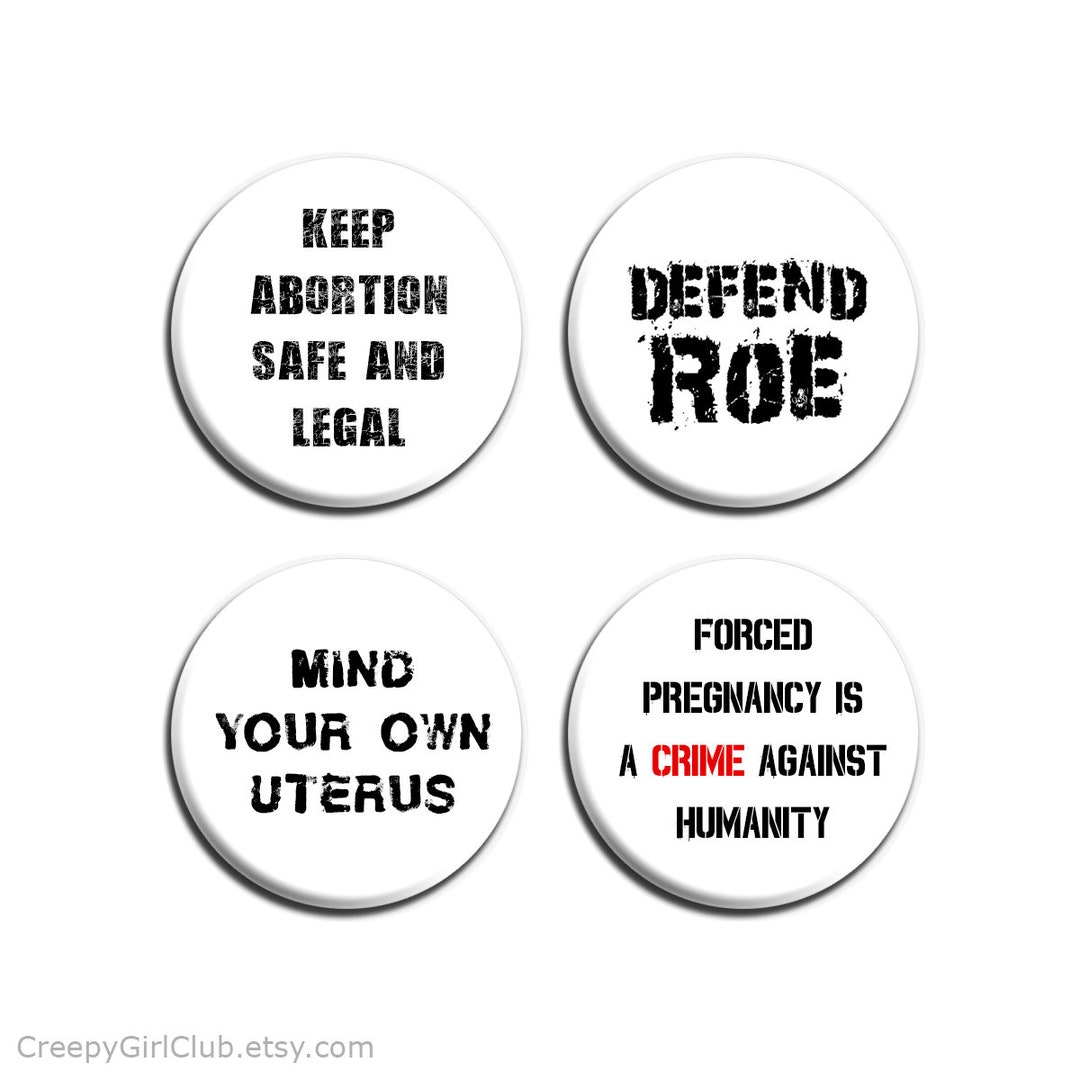 Pro-choice Punk Pin Set: Defend Roe, Mind Your Uterus (4-pin Set) - Etsy