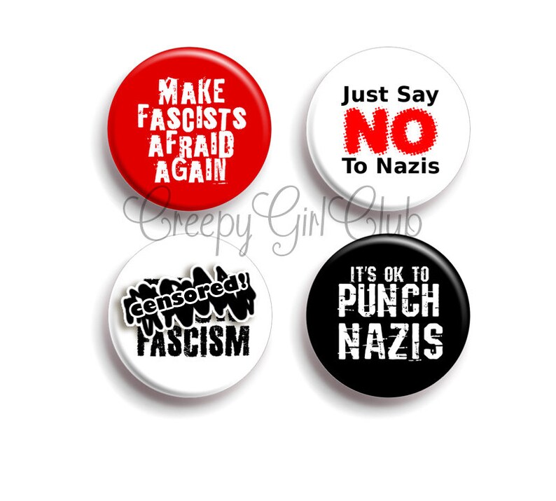 Just Say No To Nazis Punk Protest Pin Set: Make Fascists | Etsy