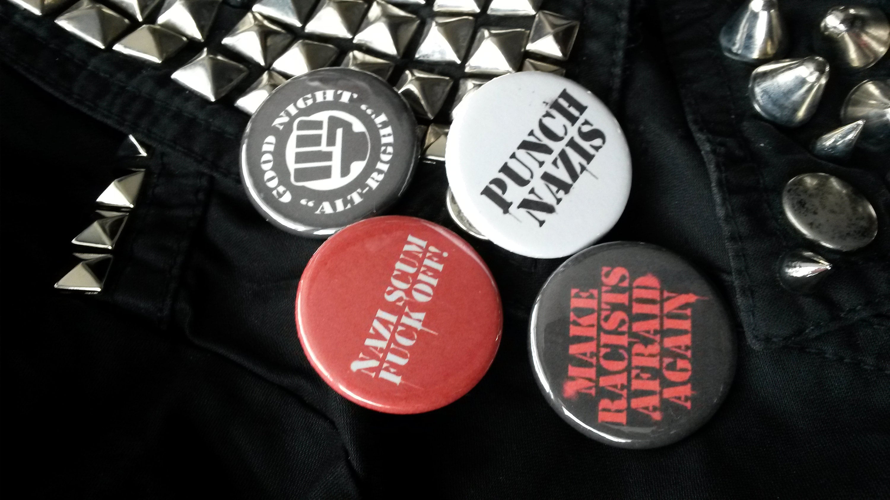 Make Racists Afraid Again Antifa Pin Set: Punch Nazis Nazi - Etsy