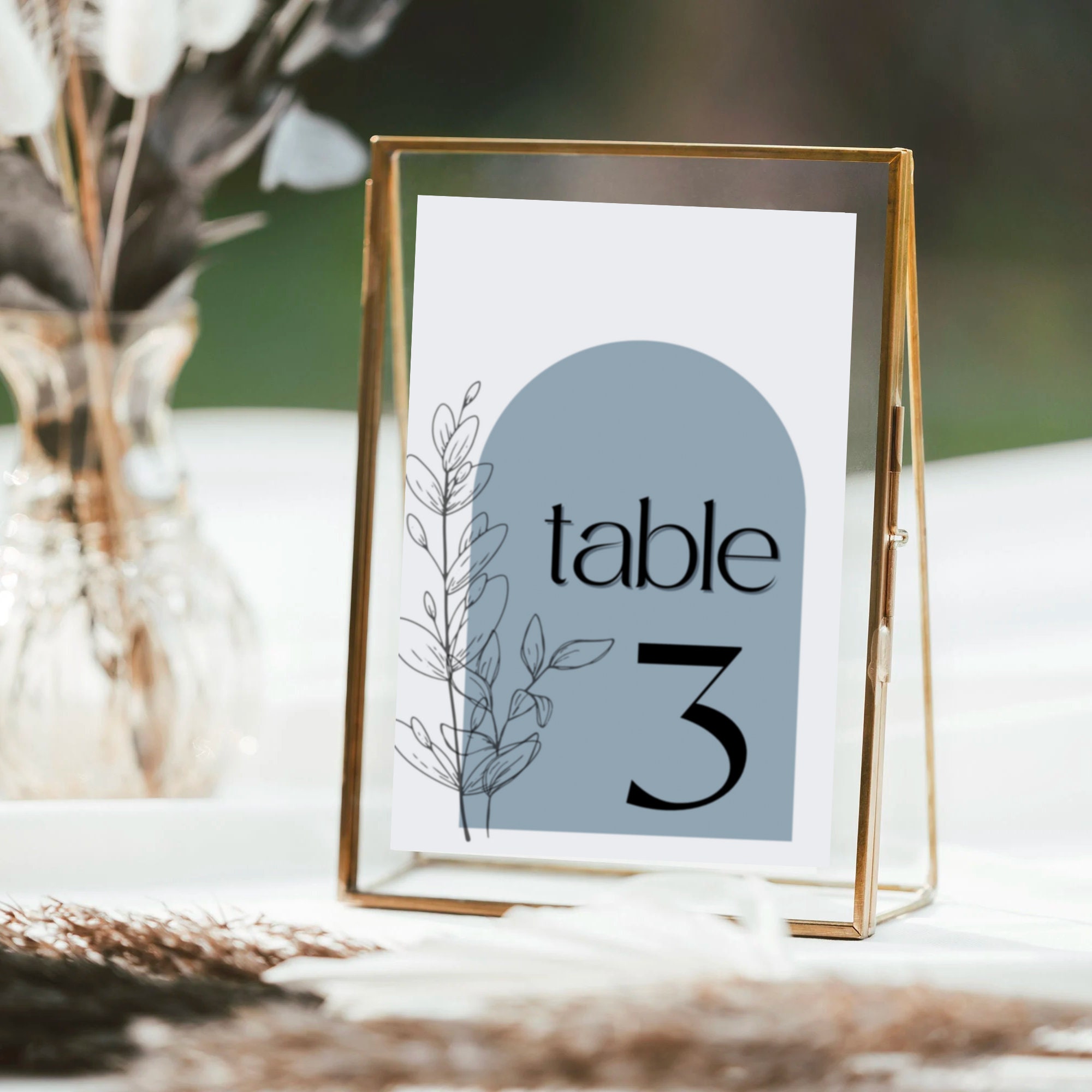 Arch Table Number Cards, Printable Table Numbers, Wedding Table Number ...