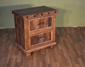 Rustic nightstand | Etsy