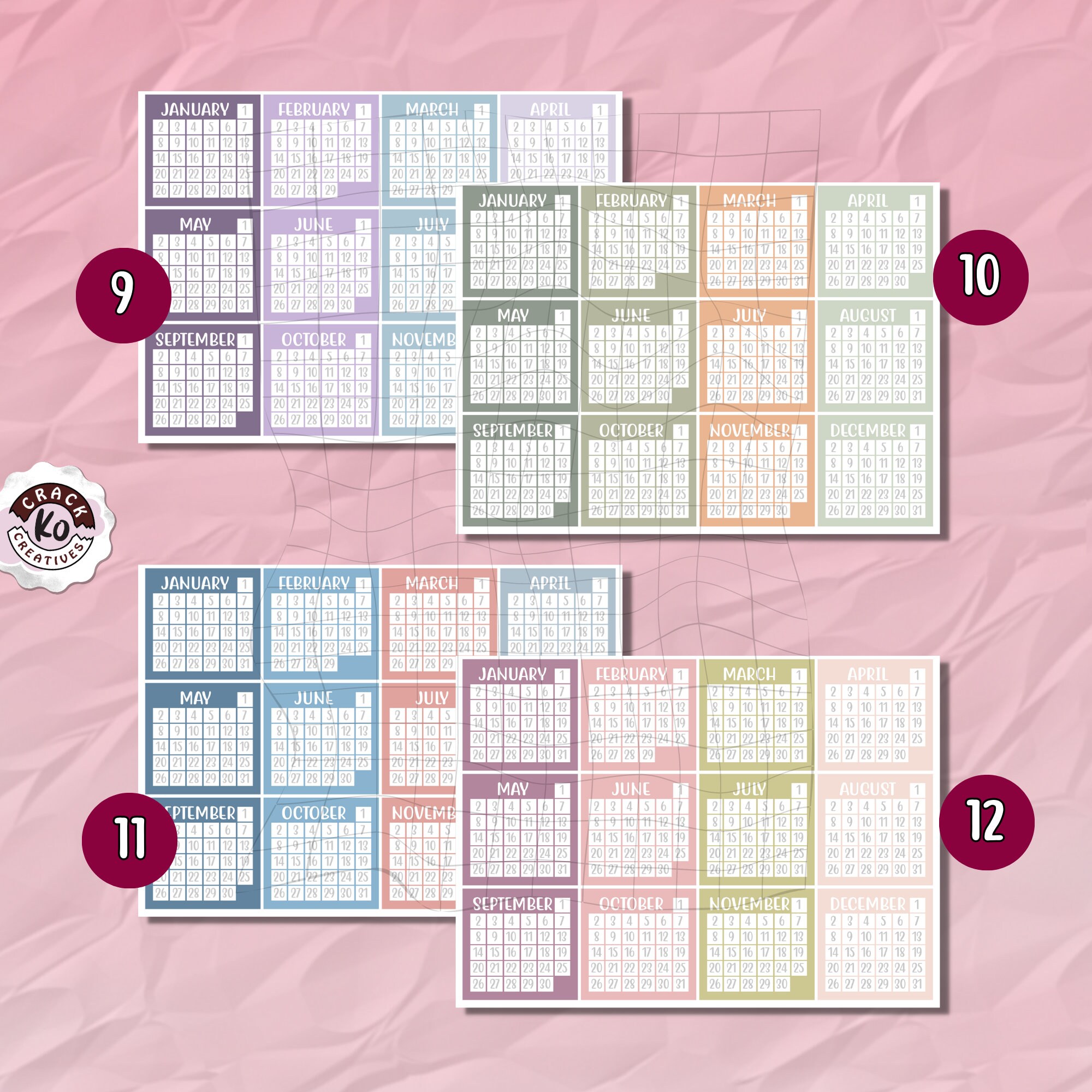 Numbered Monthly Habit Tracker | Planner Stickers - Etsy
