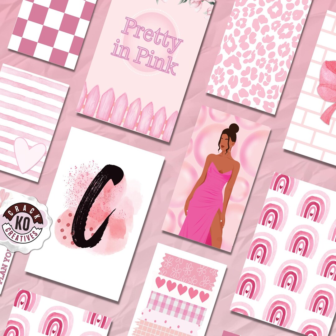 Pink Planner Dashboard Set: Cardstock, Discbound or 6-ring Punch - Etsy