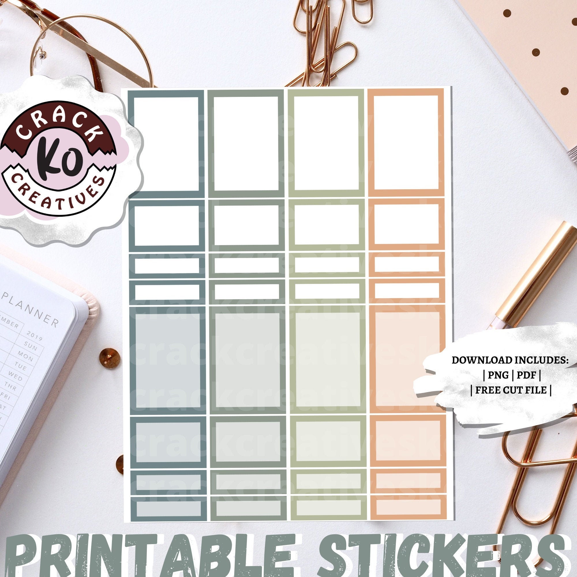 PRINTABLE ONLY Full Box Half Box Quarter Box Vertical - Etsy