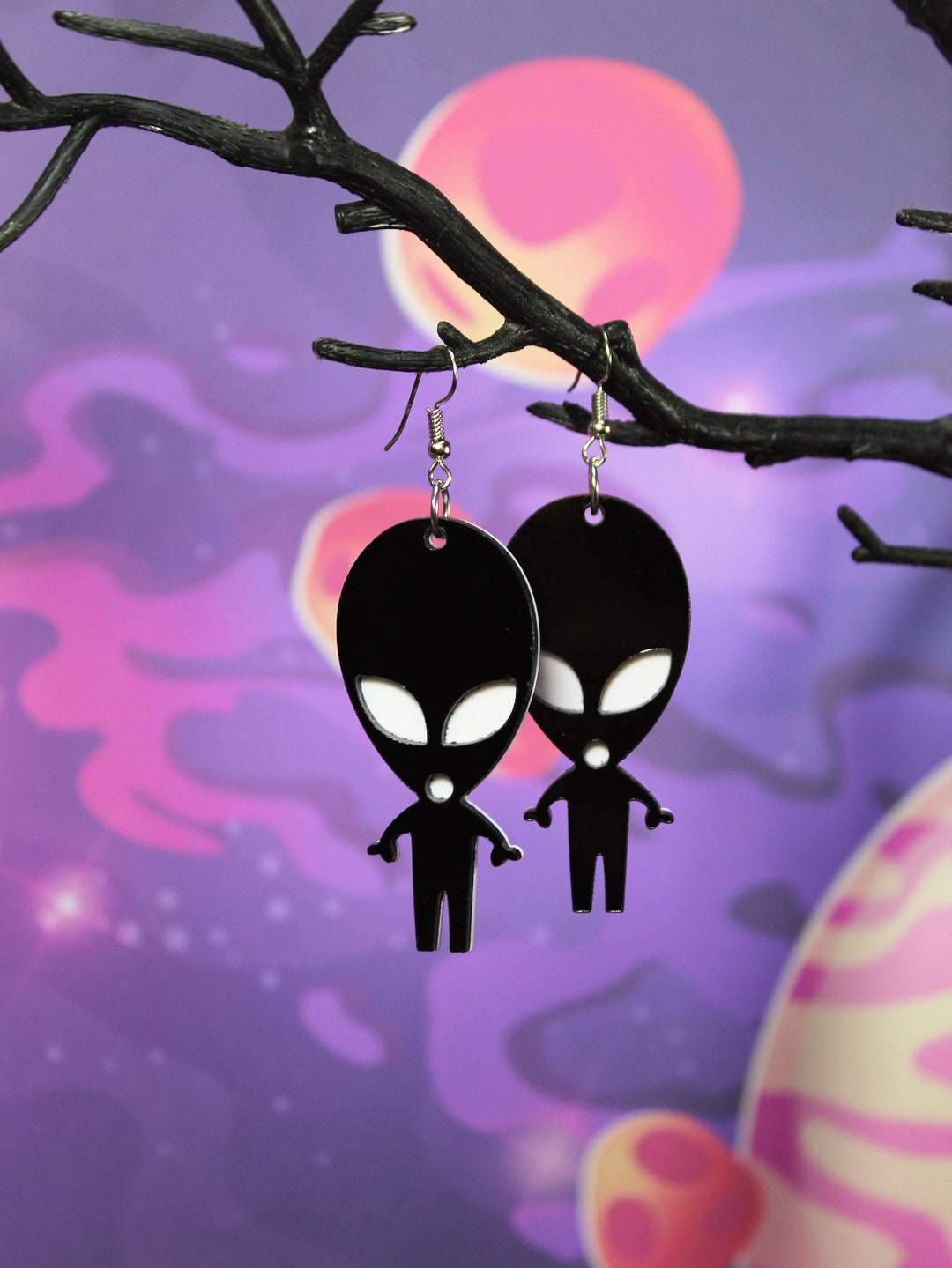 Alien Earrings, Alien Head Earrings, UFO Earrings, Roswell Earrings ...
