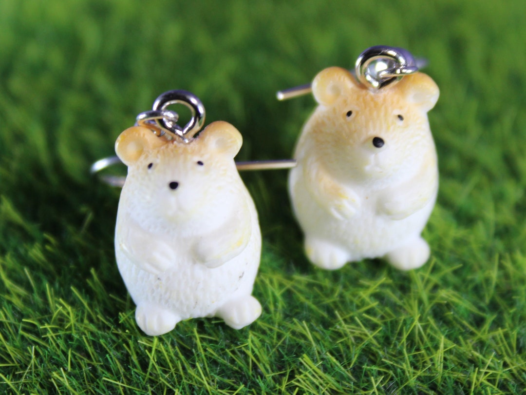 Hamster Earrings, Dangle Earrings, Gerbil Earrings, Hamster Owners Gift ...